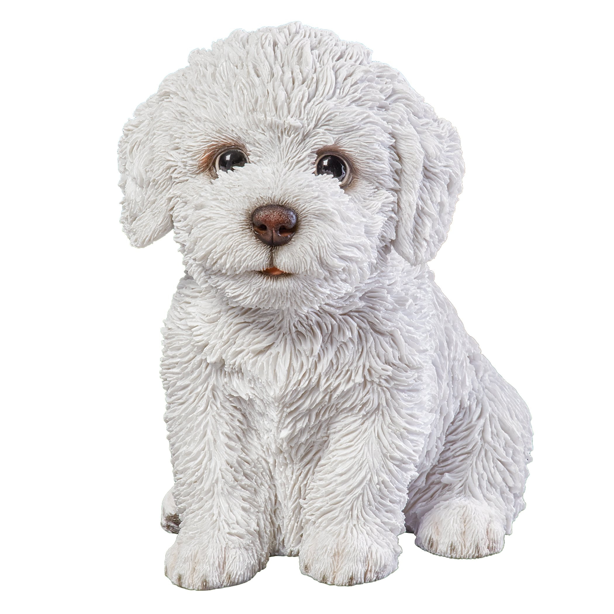 Collections Etc Hand-Painted Realistic Bichon Frise Puppy Statue ...