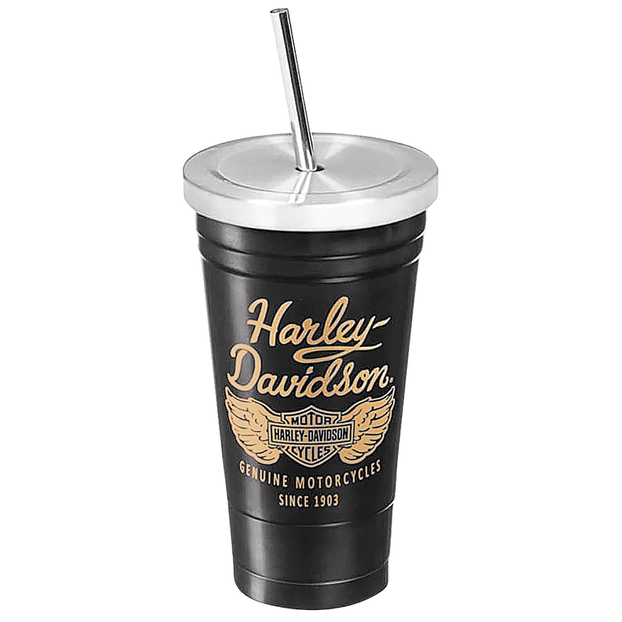 Collections Etc Harley Davidson Motorcycles Stainless Steel Cup ...