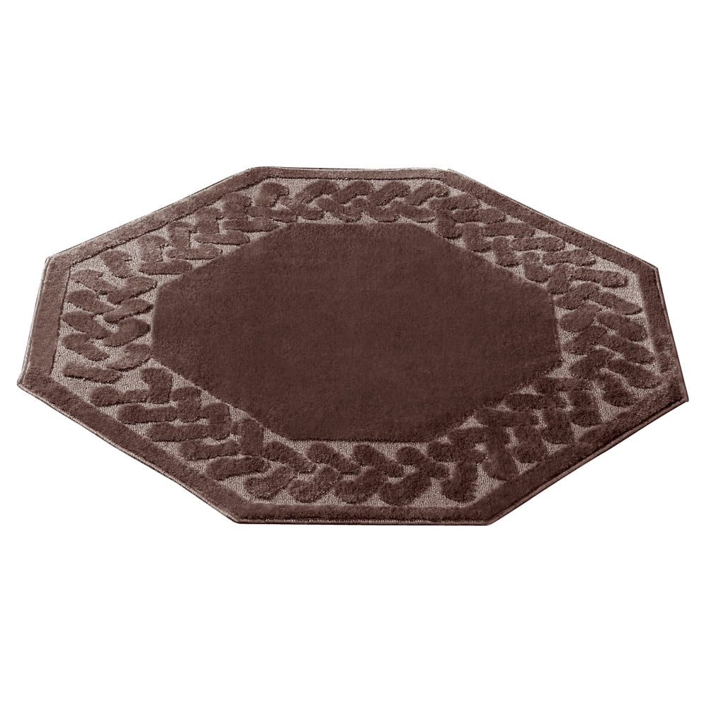 Collections Etc Washable Herringbone Trim Skid-Resistant Accent Rugs ...