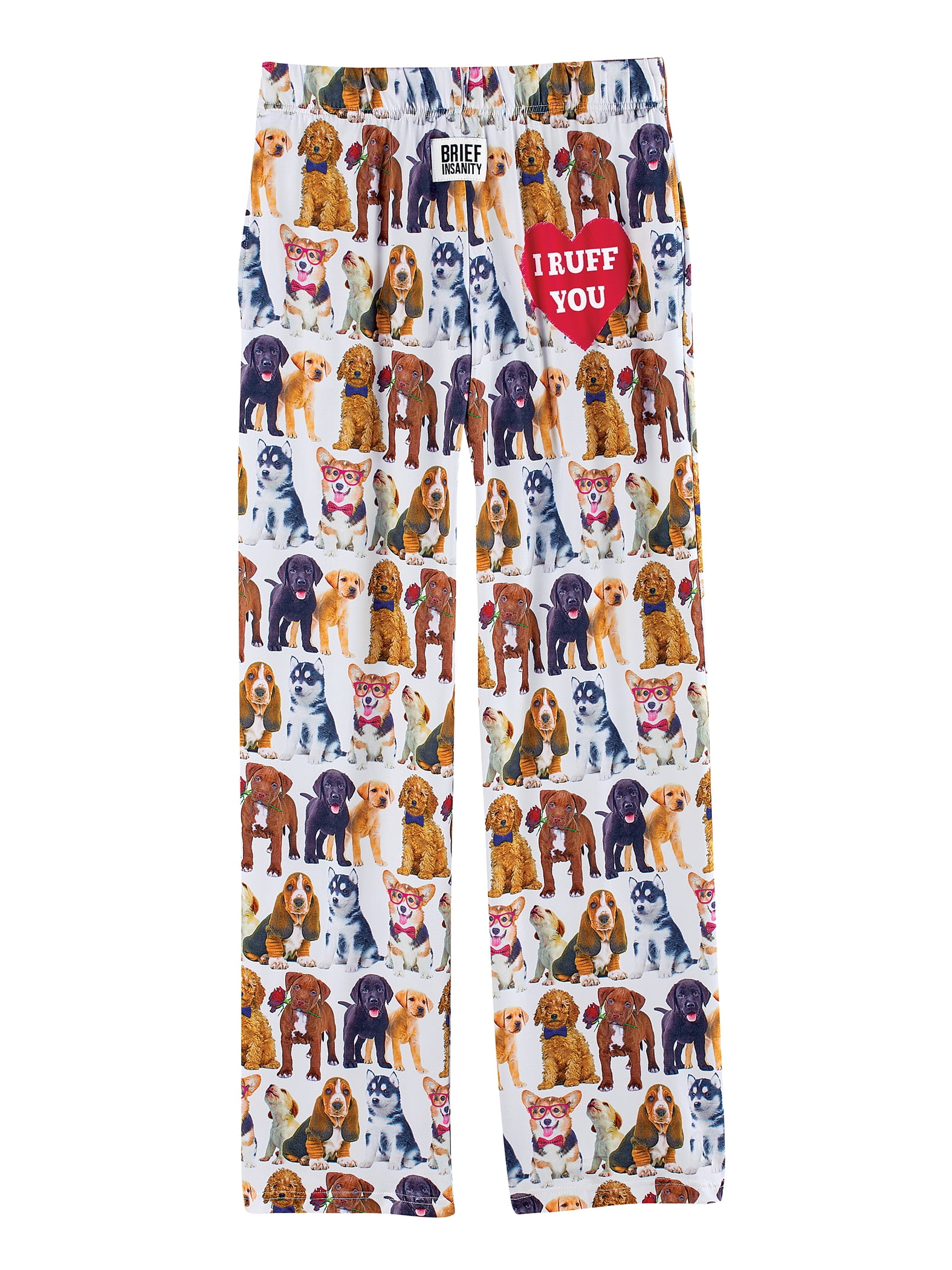 Collections Etc I Ruff You All-Over Dog Graphics Lounge Pants - Walmart.com