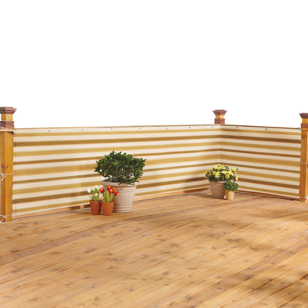 Deck & Fence Privacy Netting Screen Green Stripe - Walmart.com