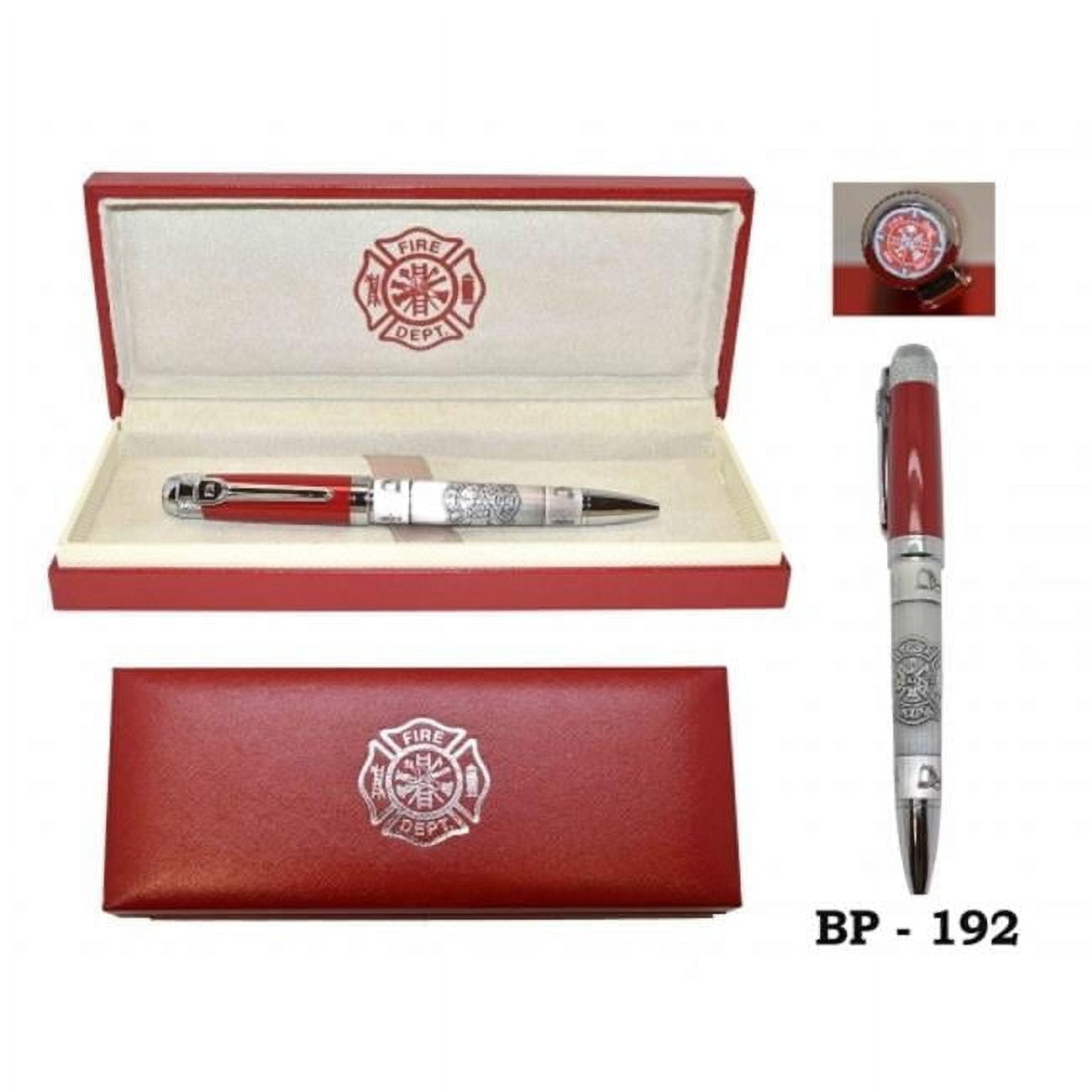 Collections Etc Laser Cut Design Firefighter Pen with Gift Box ...