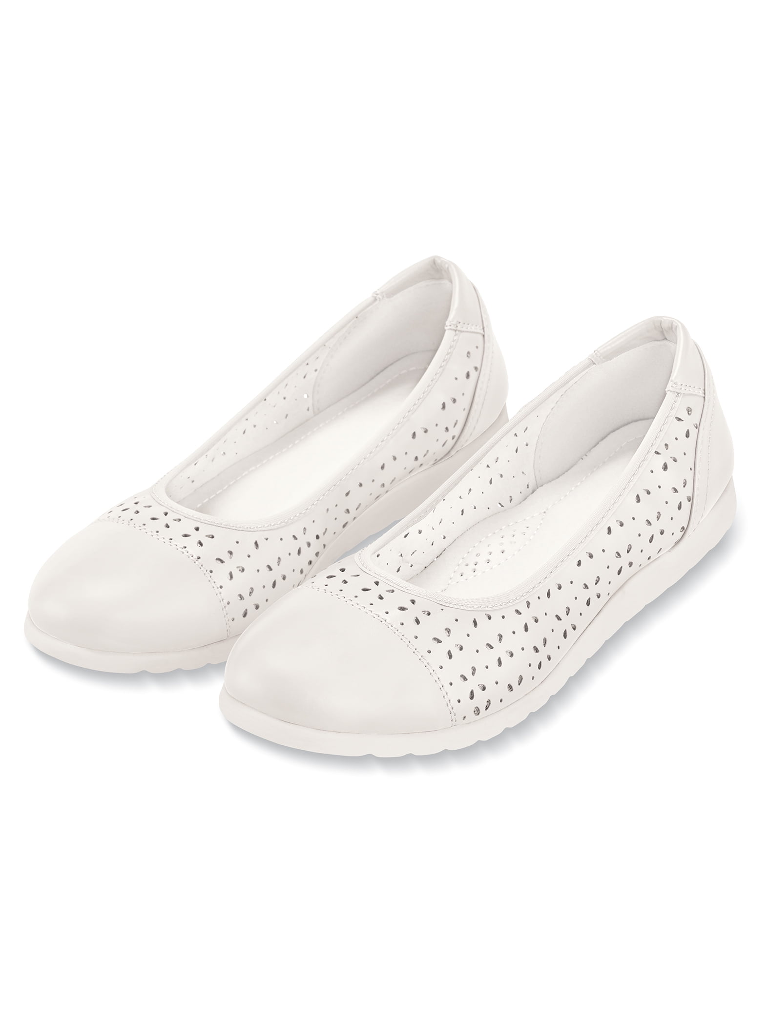 Collections Etc Lazer Cut-Out Comfortable Cushioned Shoes - Walmart.com