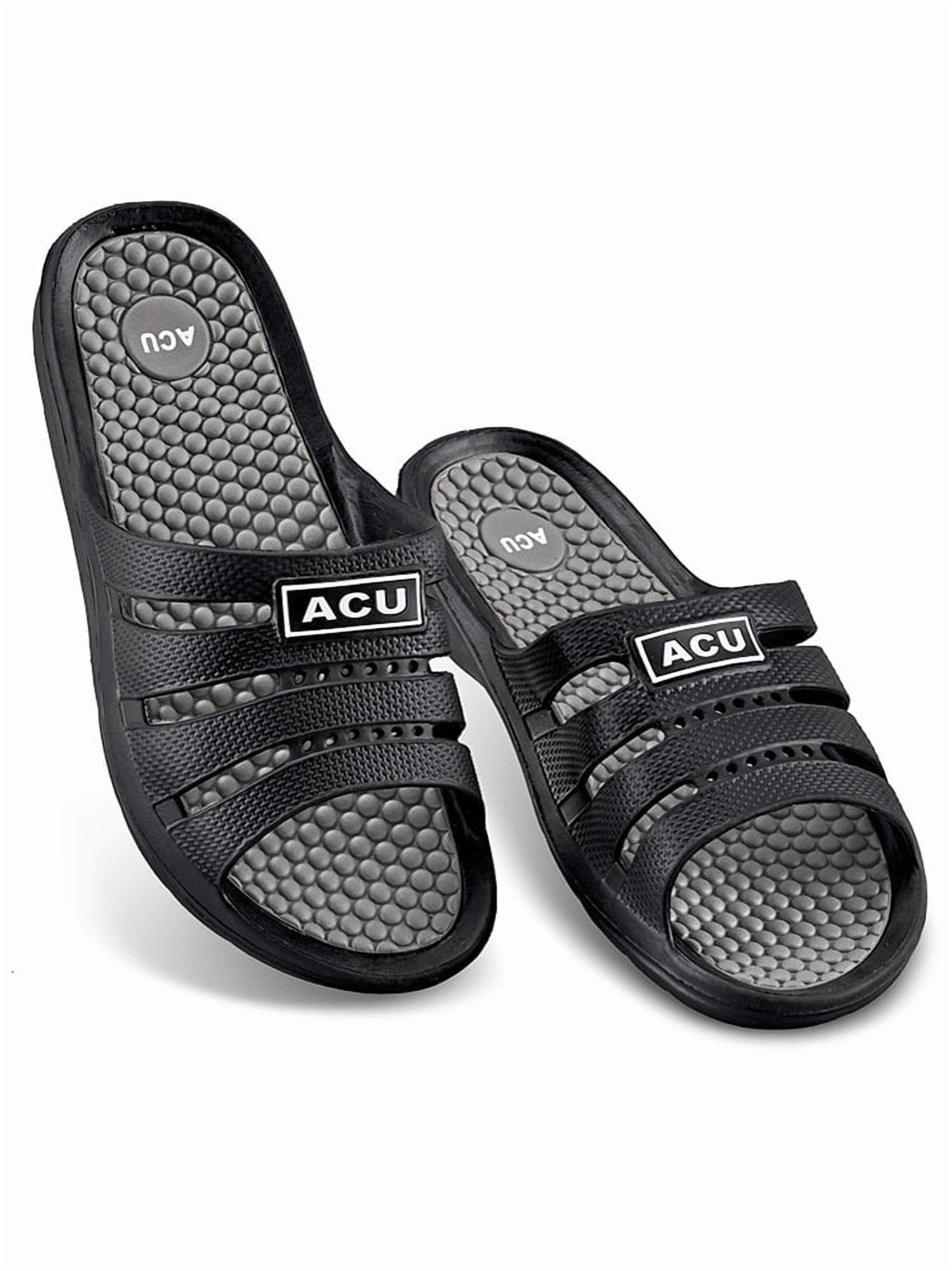 Collections Etc Lightweight Massaging Comfort Waterproof Slides - Helps ...