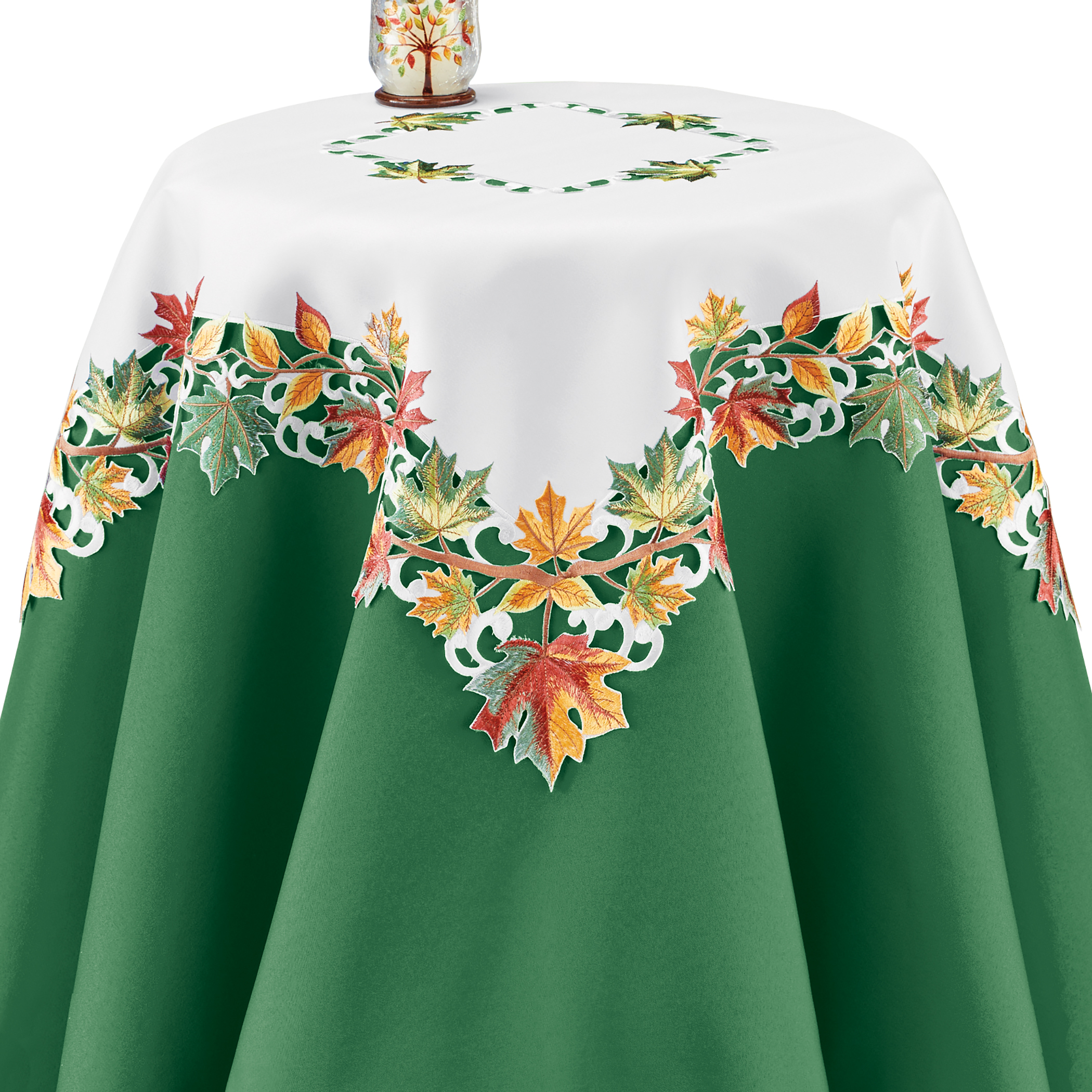 Collections Etc Lovely Embroidered Leaf Border Table Linens Walmart Collections Etc Lovely Embroidered Leaf Border Table Linens Walmart