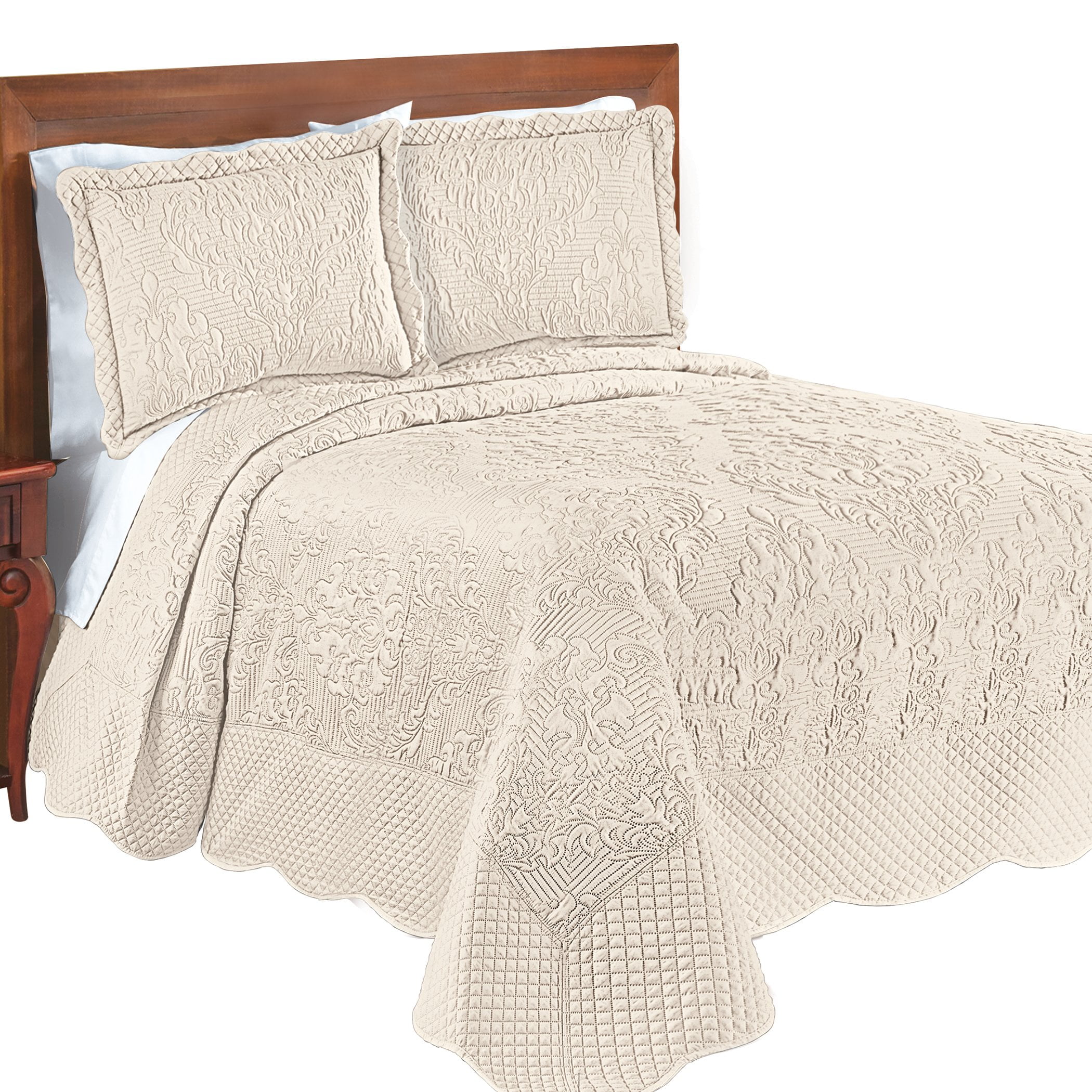 Collections Etc Lovely Victoria Damask Textured Design Oversized ...