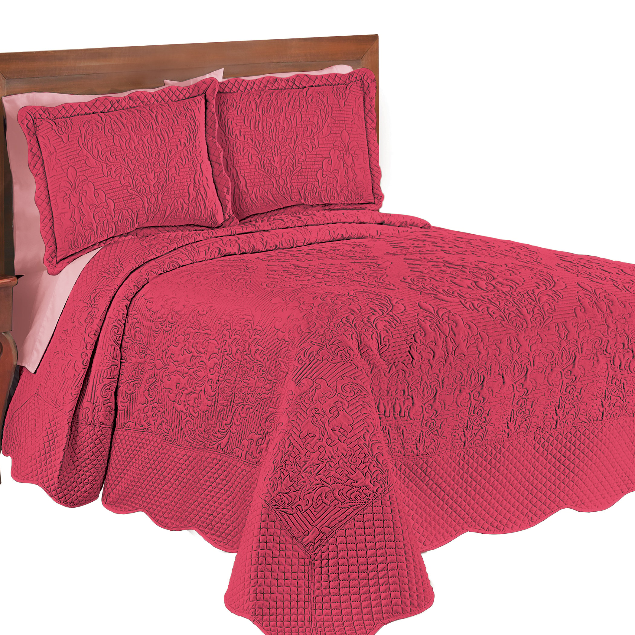 Collections Etc Lovely Victoria Damask Textured Design Oversized ...