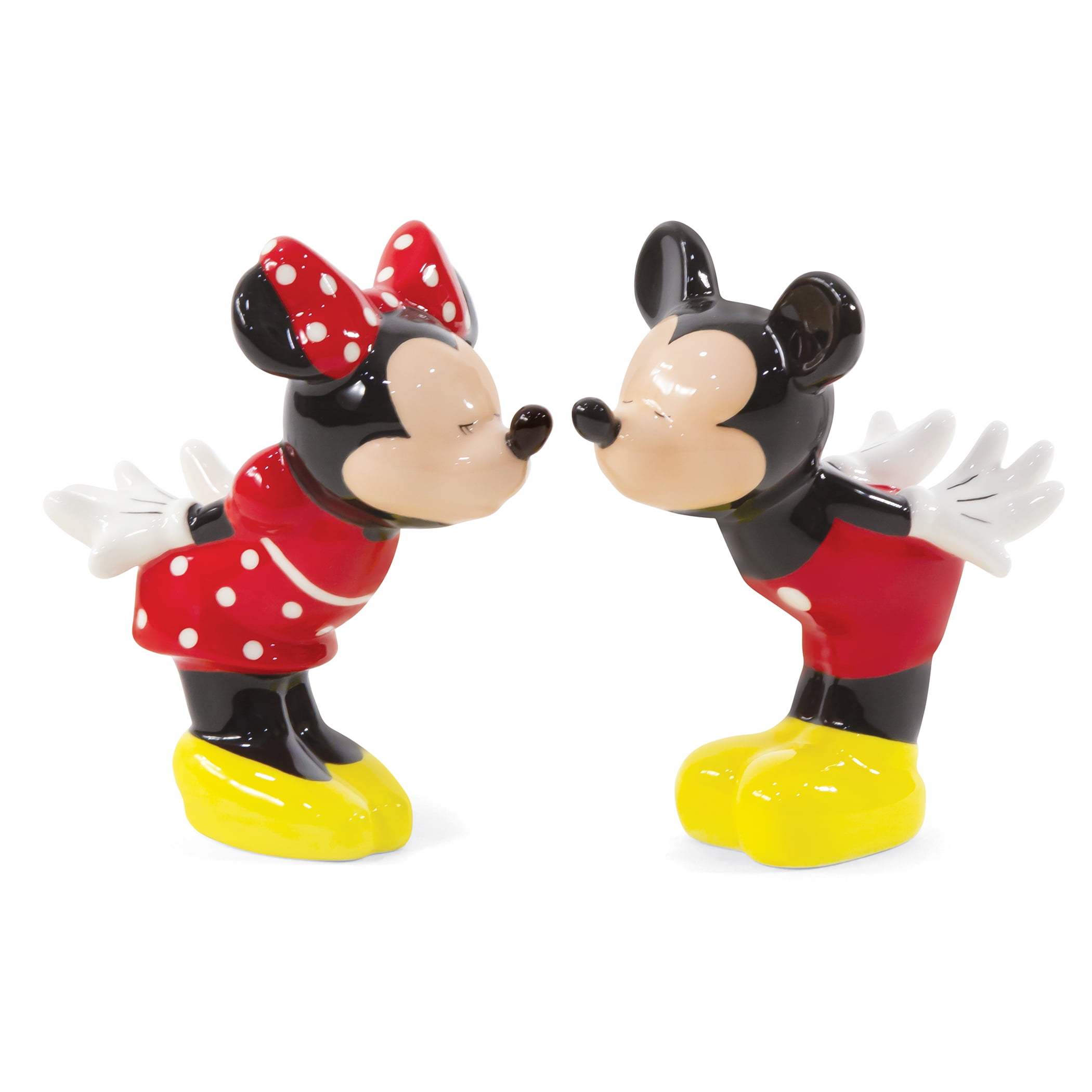 Collections Etc Mickey and Minnie Kissing Salt & Pepper Shaker Set ...