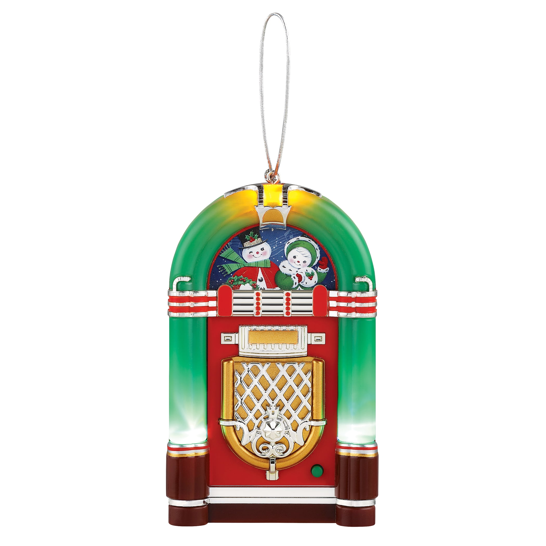 Collections Etc Mini Holiday Jukebox Christmas Ornament with Lights ...