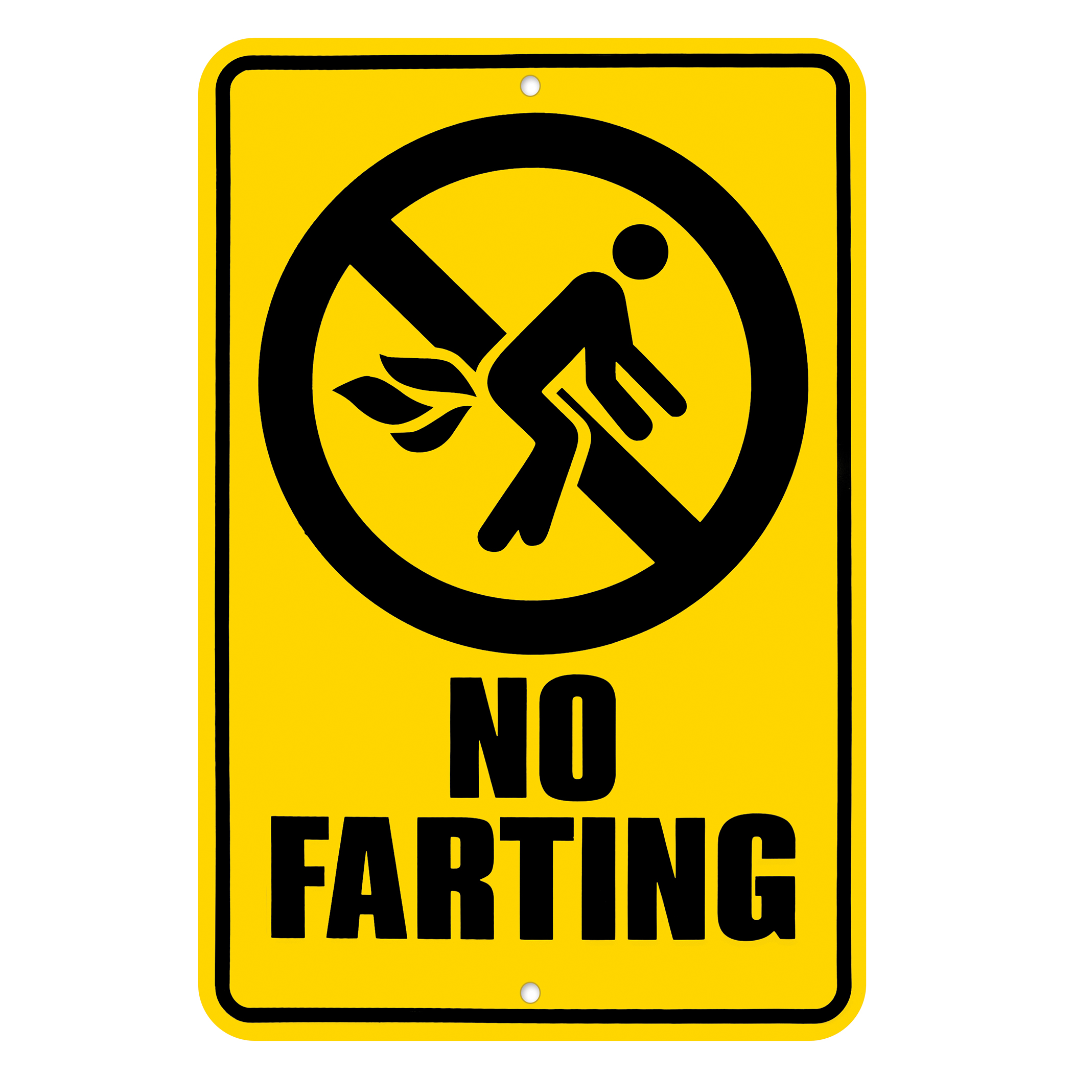 Collections Etc No Farting Funny Novelty Aluminum Hazard Sign - Walmart.com