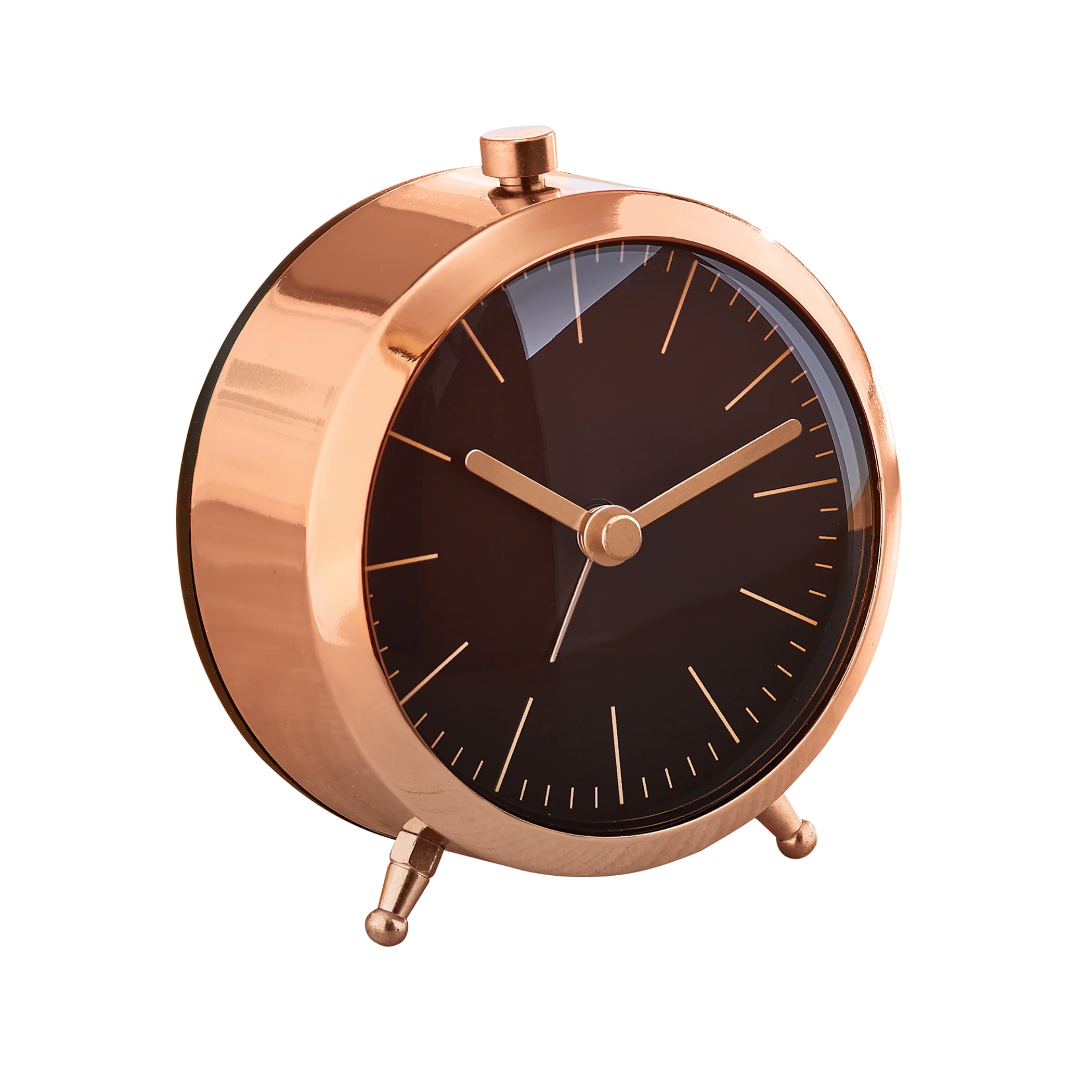 Collections Etc Old Fashioned Copper Color Silent Alarm Clock - Walmart.com