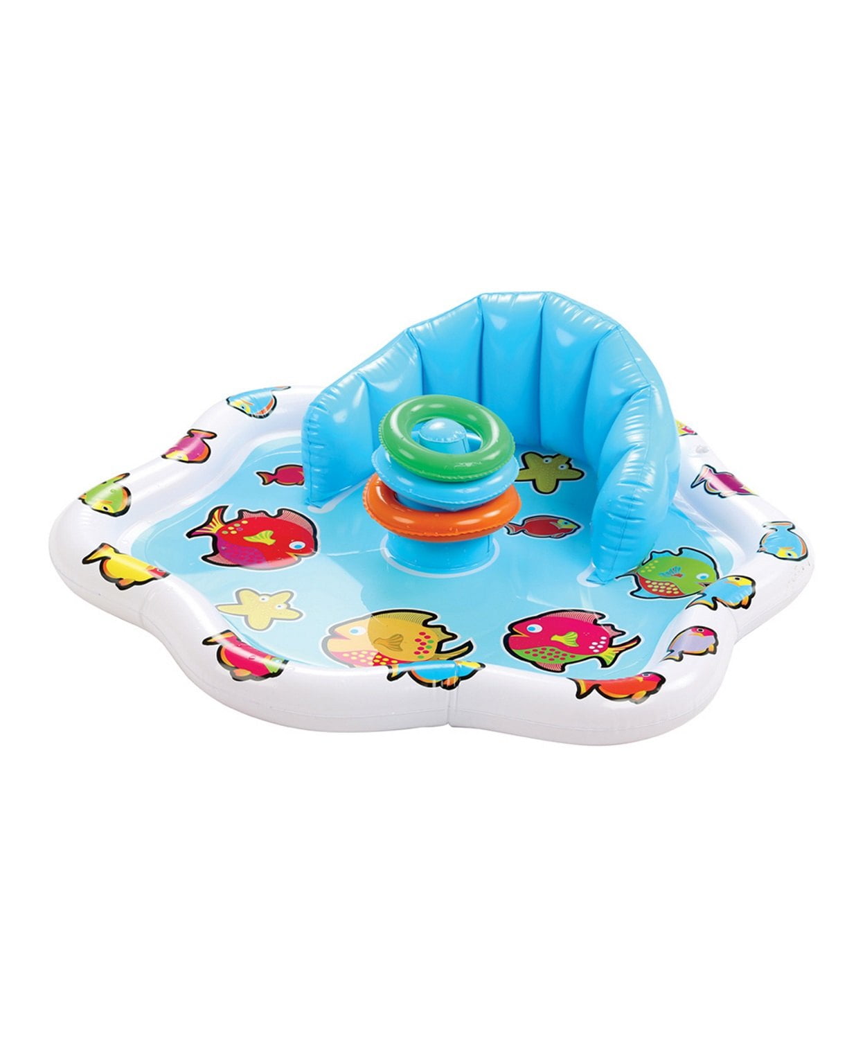 Collections Etc - Outdoor Baby Splash Mat with Inflatable Rings, Seat ...