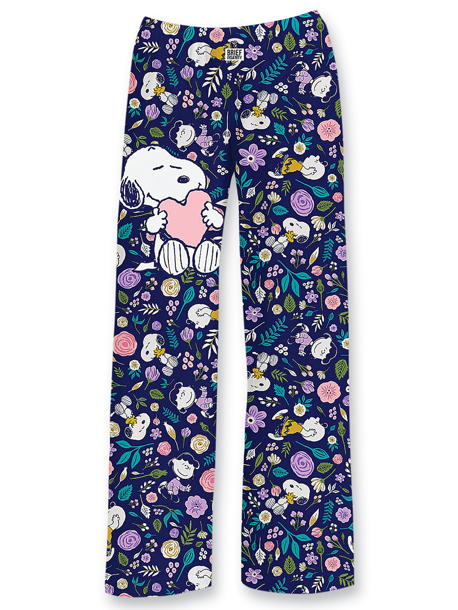Collections Etc Peanuts Floral Snoopy & Friends Lounge Pants - Walmart.com