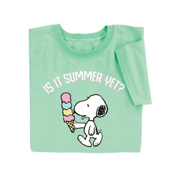 Collections Etc Peanuts Is It Summer Yet Ice Cream Cone T-Shirt ...