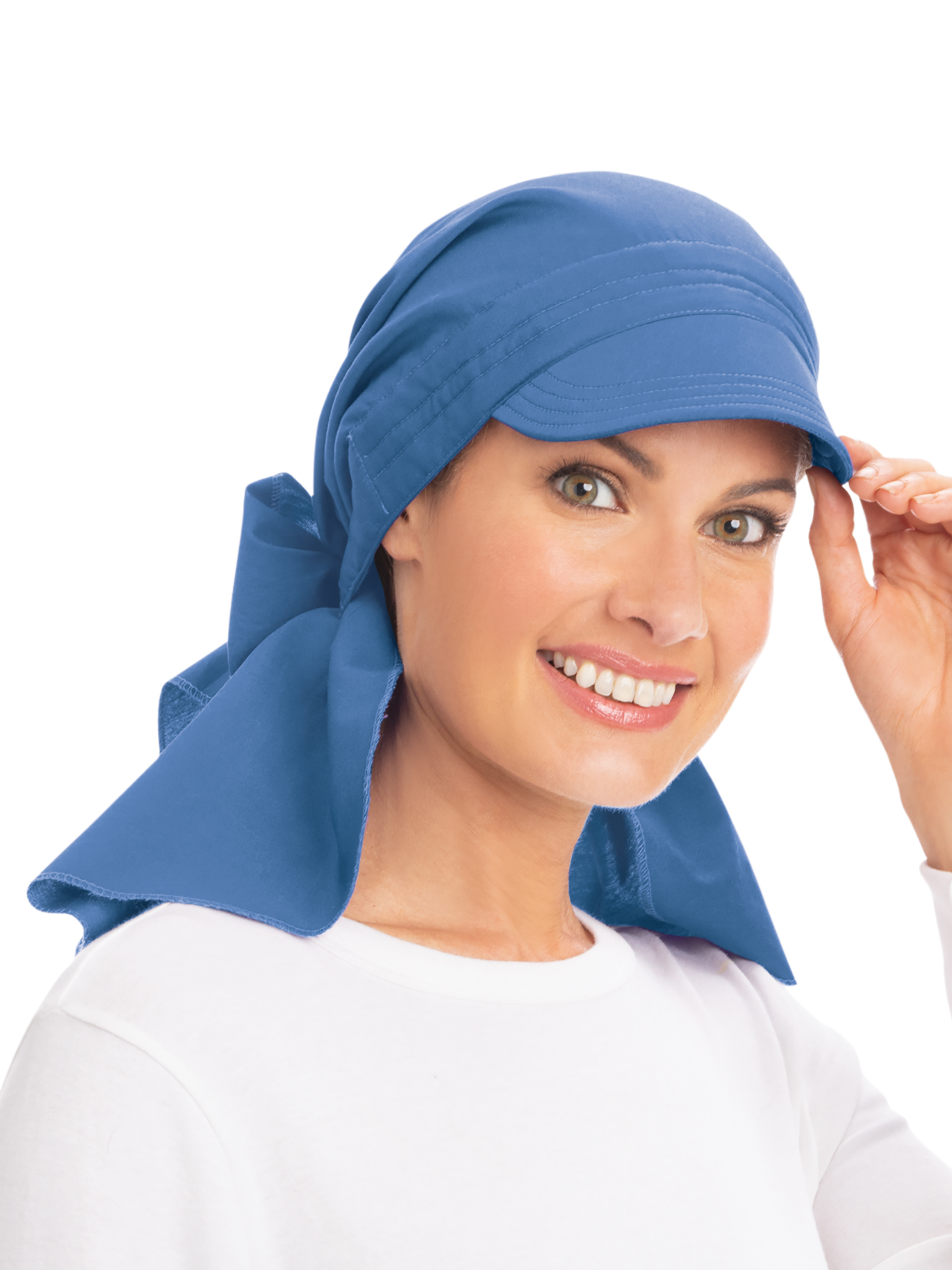 Collections Etc Pre-Tied Soft Cotton Brimmed Head Wrap - Walmart.com