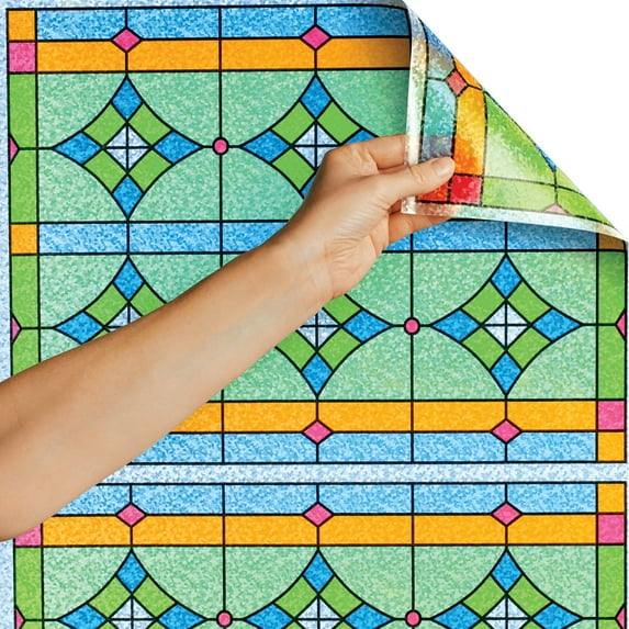 Collections Etc Removable Patterned Cut to Fit Window Static Clings ...