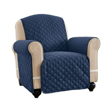 Collections Etc Ultra Reversible Navy/Blue Jumbo Recliner Furniture ...