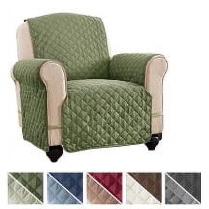 Collections Etc Reversible Spill Resistant Quilted Furniture Protector ...