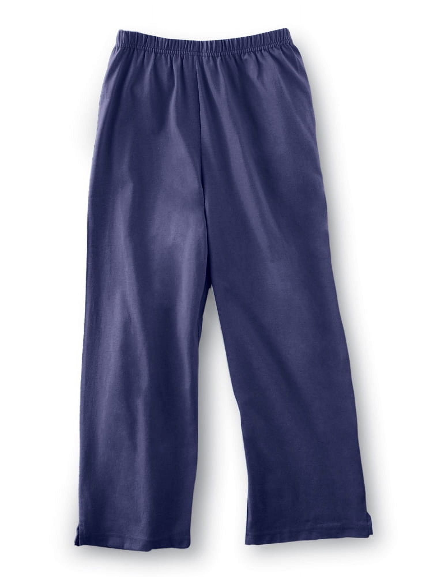 Collections Etc Women's Navy Medium Capri Pants, Elastic Waist ...
