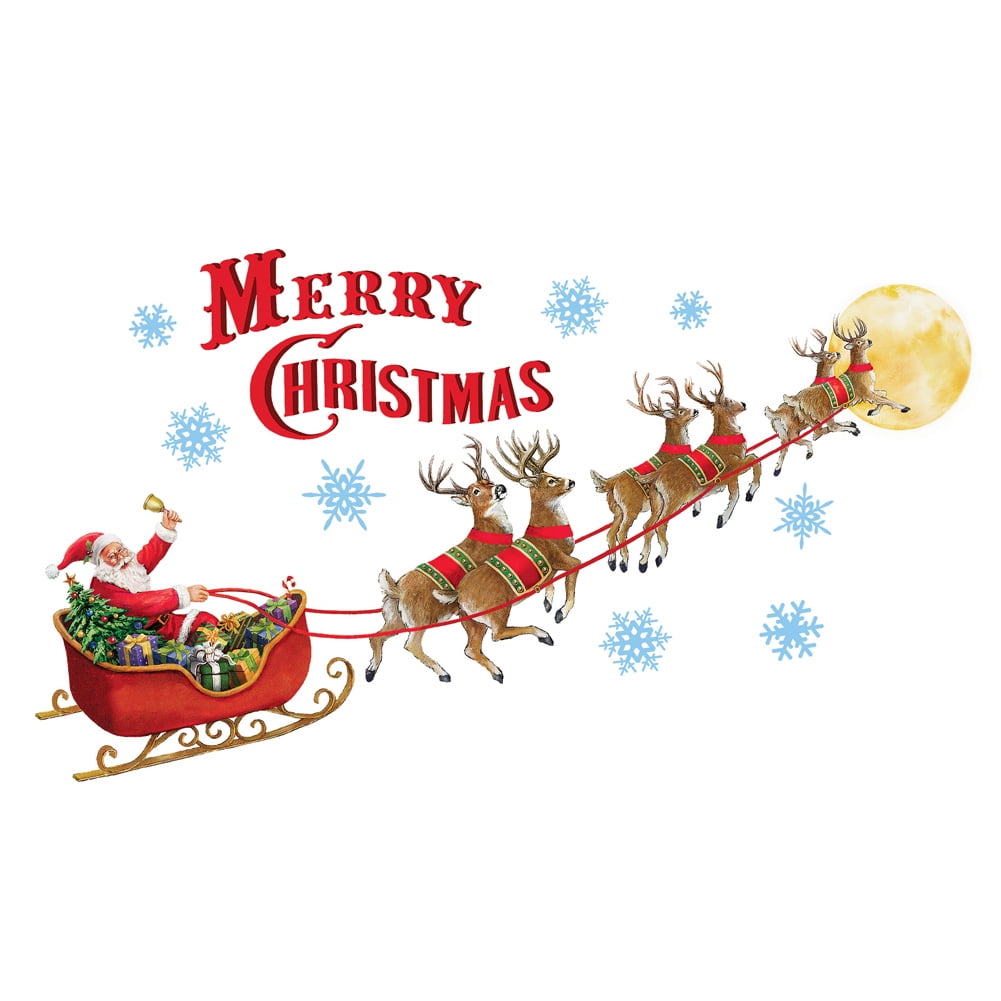 Collections Etc Santa's Sleigh Garage Door Magnets Outdoor Decoration ...