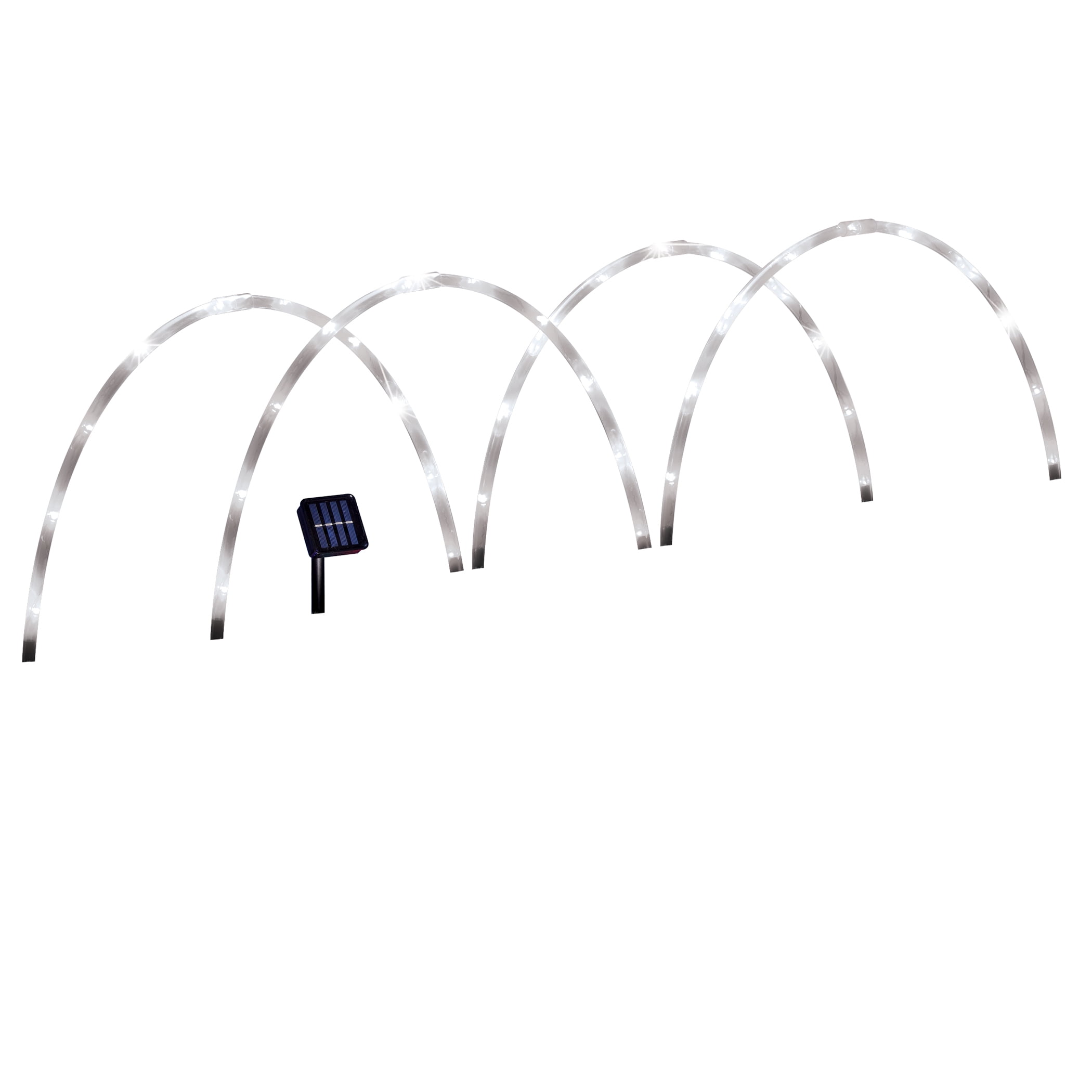 Collections Etc Set of 4 Solar LED Arches Pathway Lights with 8 Modes ...