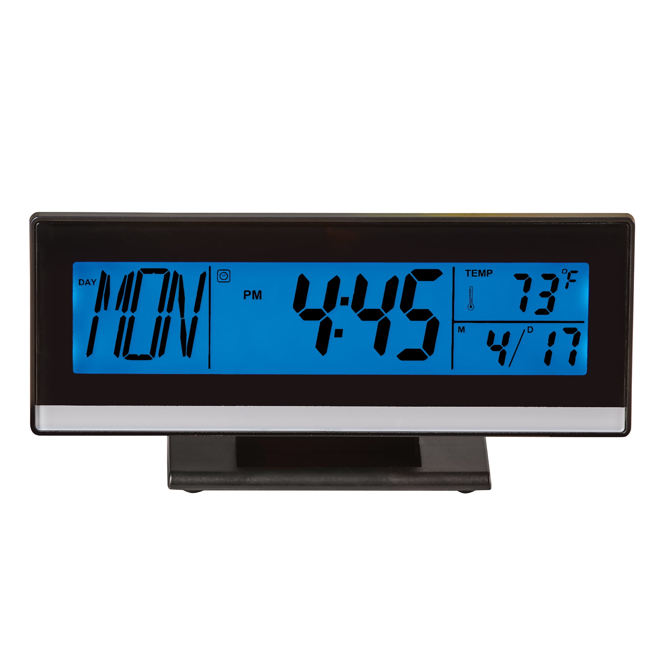 Collections Etc Sleek Light Up LCD Cordless Digital Clock - Walmart.com