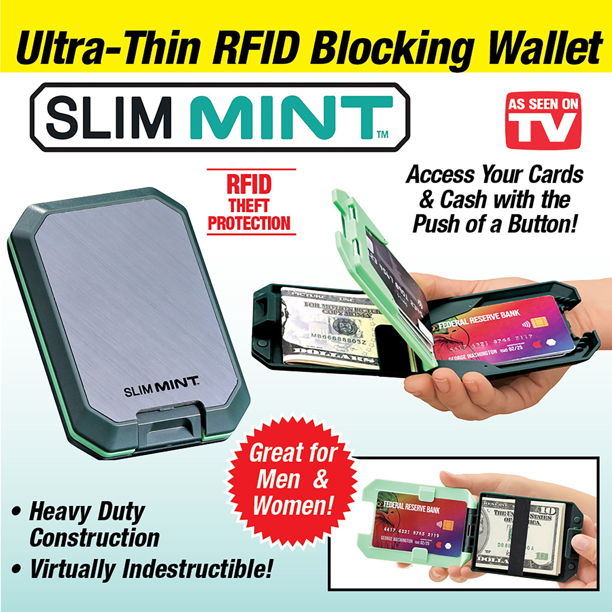 Collections Etc Slim Mint RFID Theft Protection Wallet - Walmart.com
