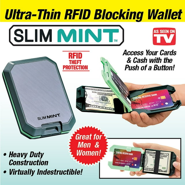 Collections Etc Slim Mint RFID Theft Protection Wallet - Walmart.com