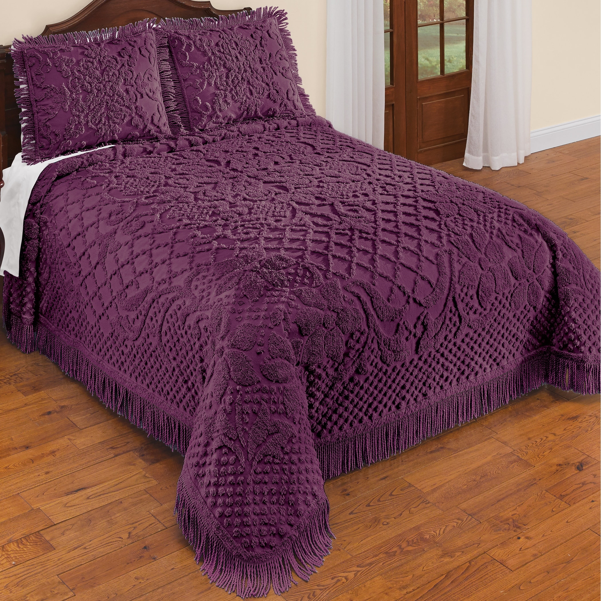 Collections Etc Soft & Luxurious Diamond Pattern Bella Chenille ...
