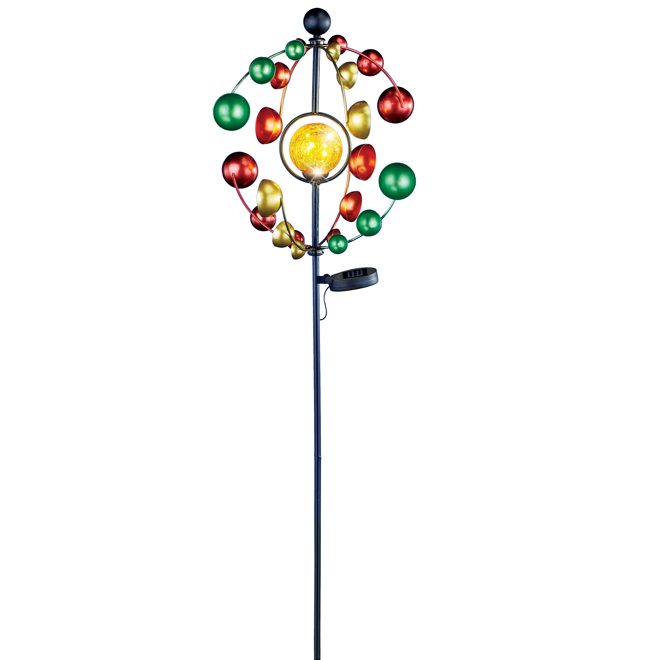 Alpine Corporation 25" Rustic Wind Spinner Outdoor Garden Stake ...