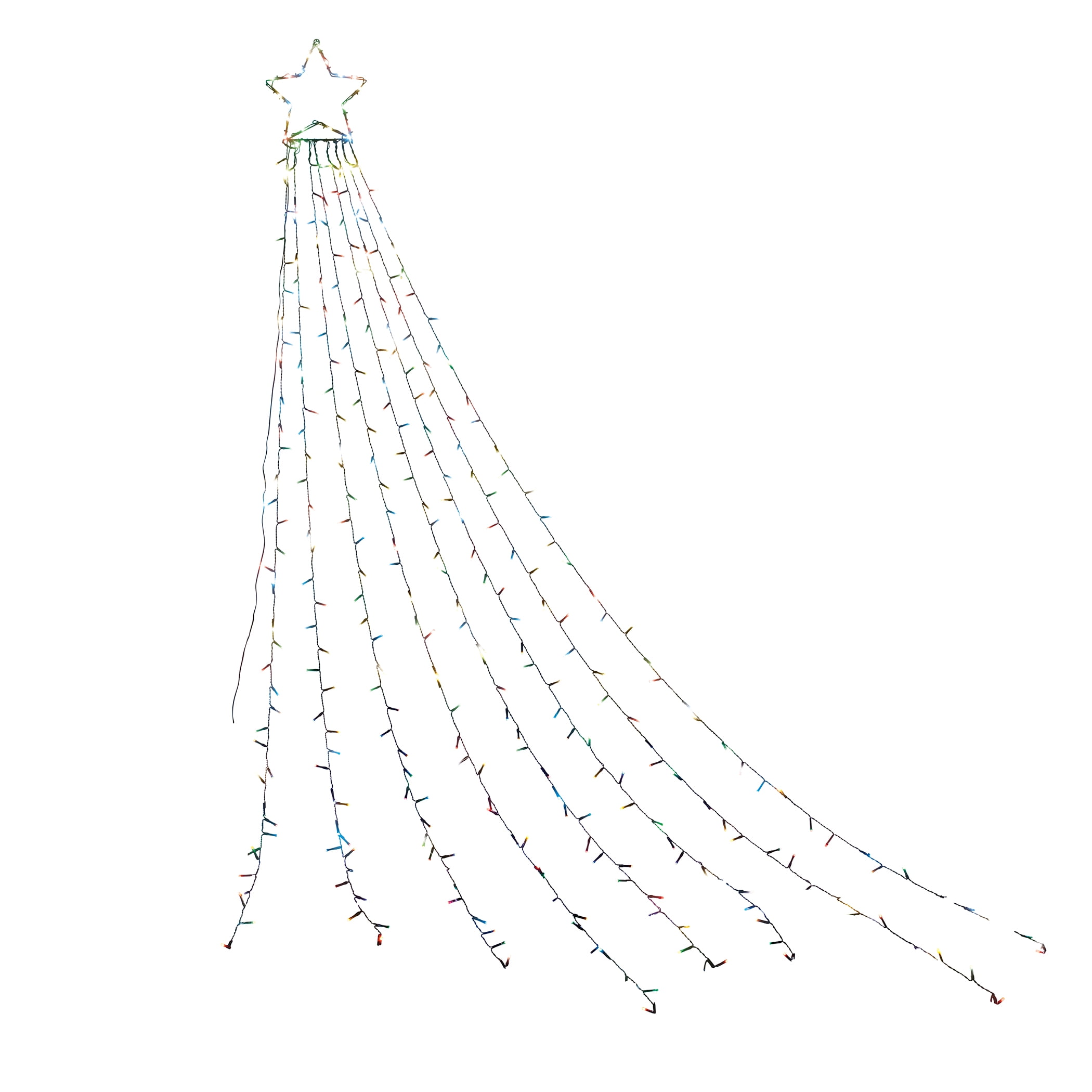 Collections Etc Solar Powered Star with 8 Light Strings - 320 LED ...