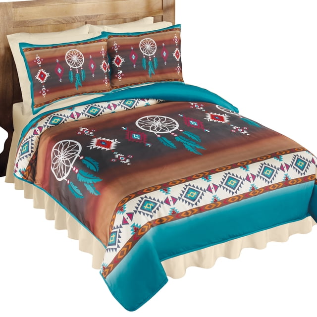 Collections Etc Southwest Dreamcatcher Aztec Style 3-Piece Comforter ...
