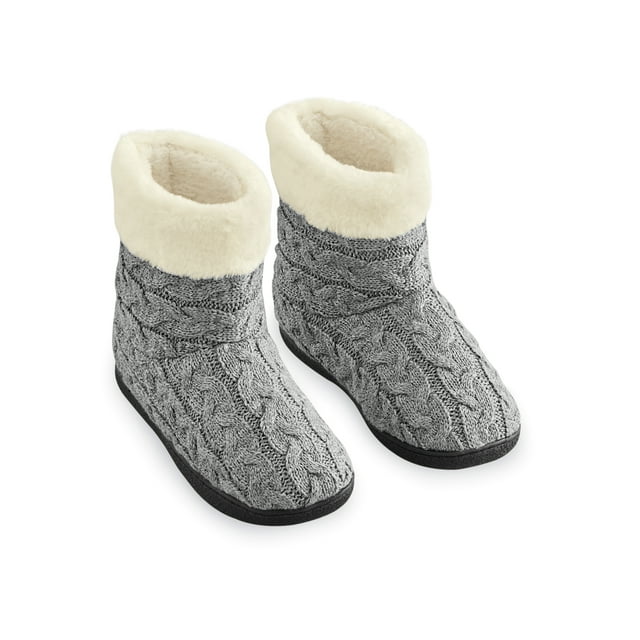 Collections Etc Stylish Soft Winter Cable Knit Design Non-Slip Boot ...