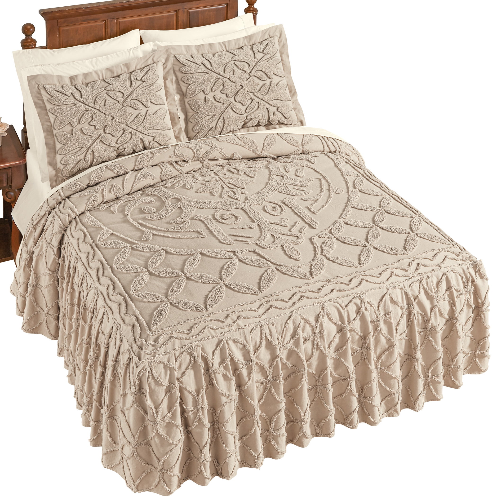 Collections Etc Textured Royal Medallion Chenille Bedspread - Walmart.com