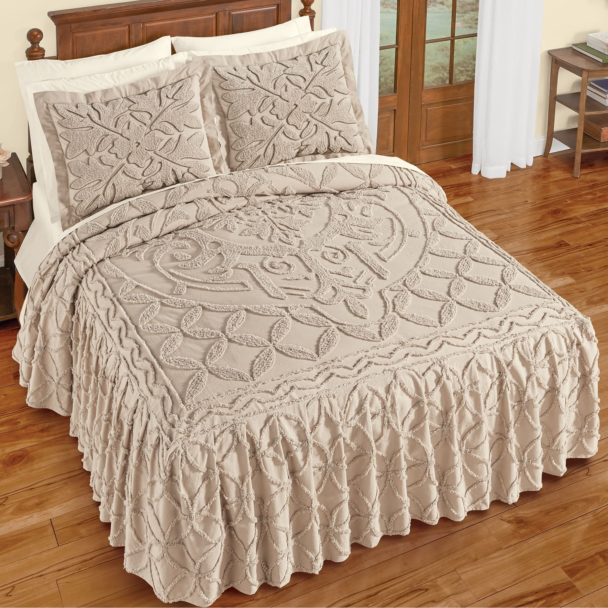 Collections Etc Textured Royal Medallion Chenille Bedspread - Walmart.com