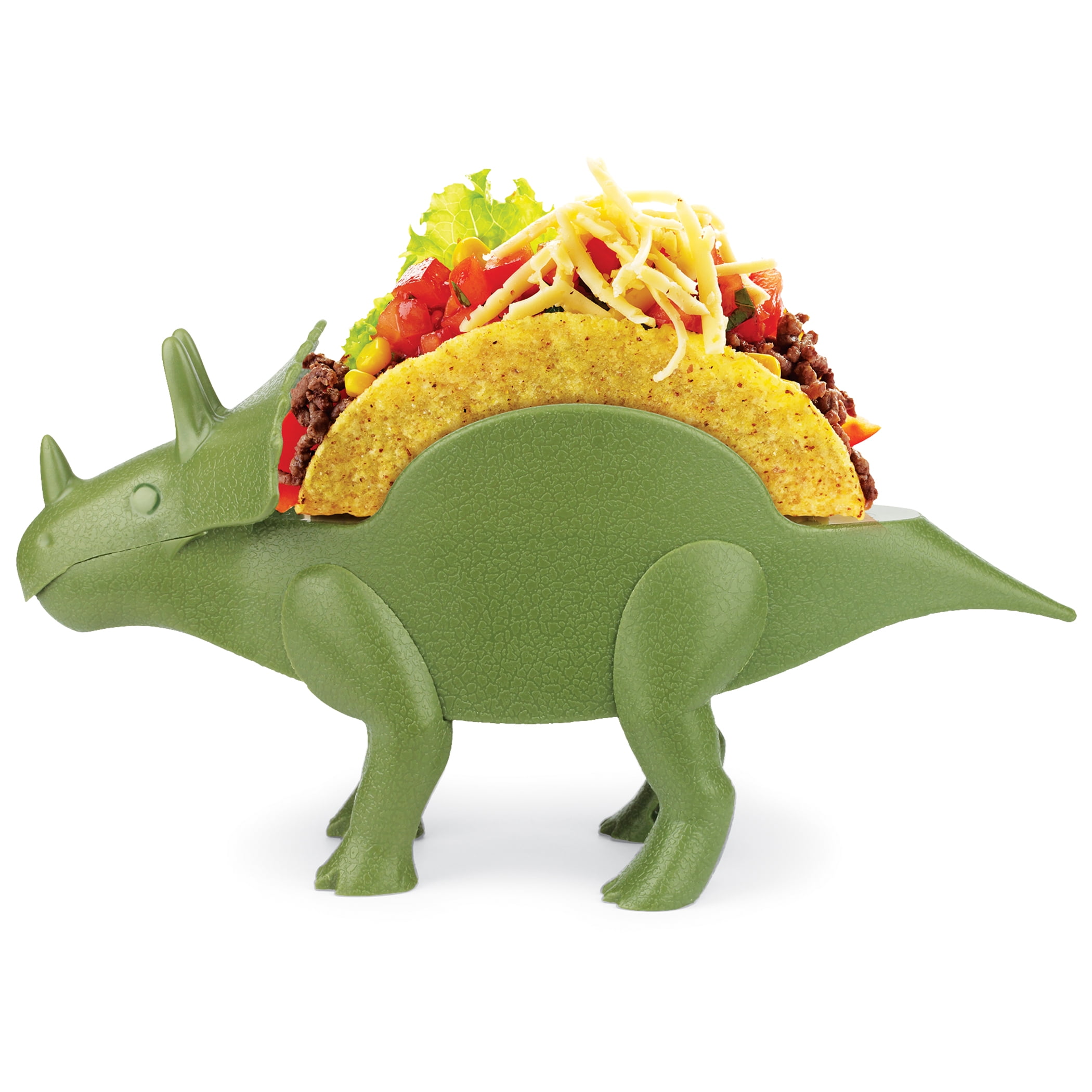 Collections Etc Triceratops Dinosaur Taco Stand, Holds 2 Tacos, Plastic ...