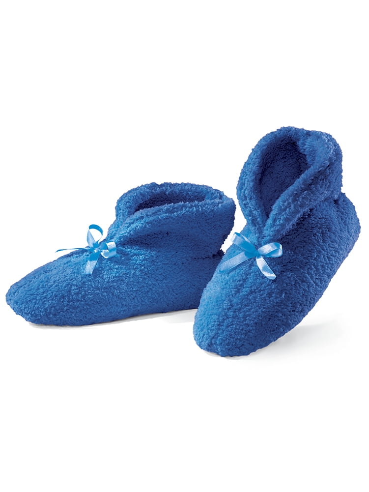 Collections Etc Ultra Plush Cozy Chenille Slippers, Fuzzy Warm Adult ...