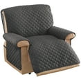 Collections Etc Ultra Reversible Jumbo Recliner Cover, Grey and Silver ...