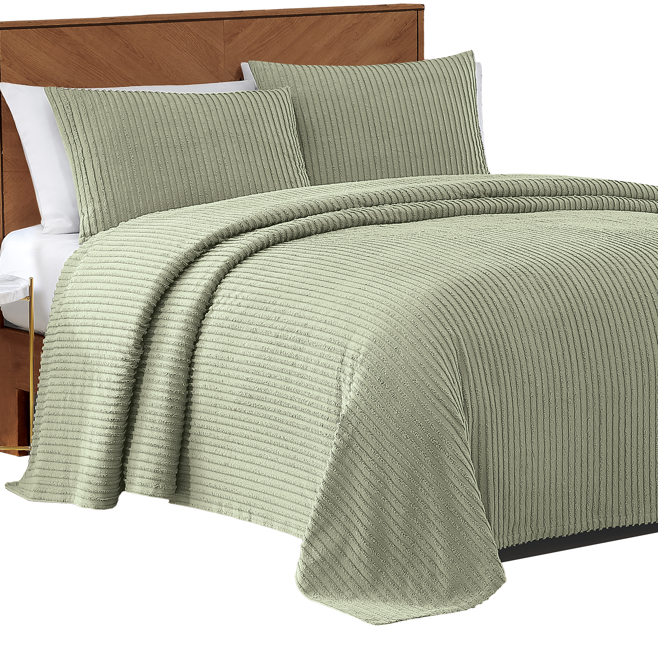 Collections Etc Unique Tufted Stripe Chenille Bedspread - Walmart.com