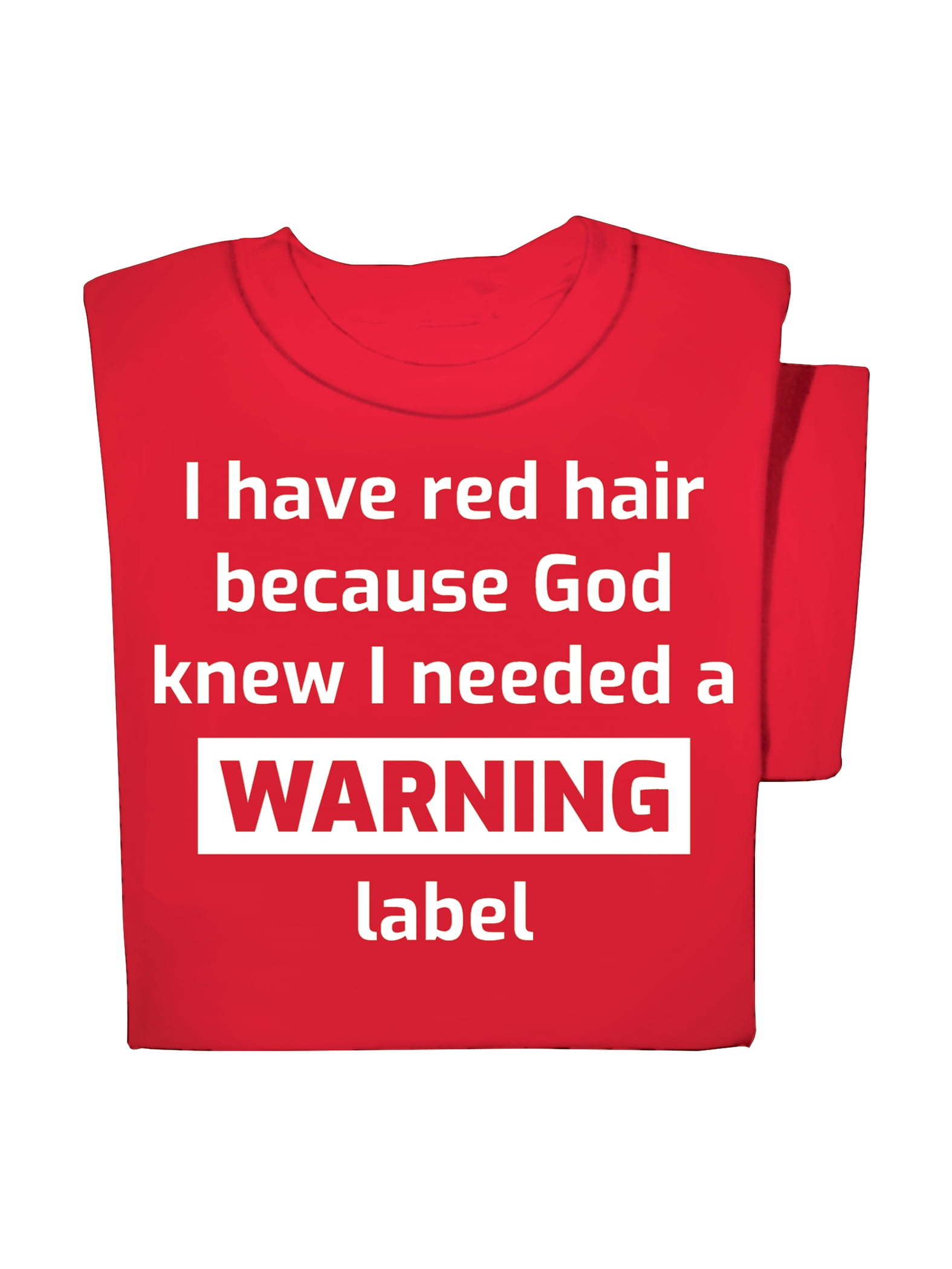 Collections Etc Unisex I Have Red Hair Warning Label Cotton Knit ...