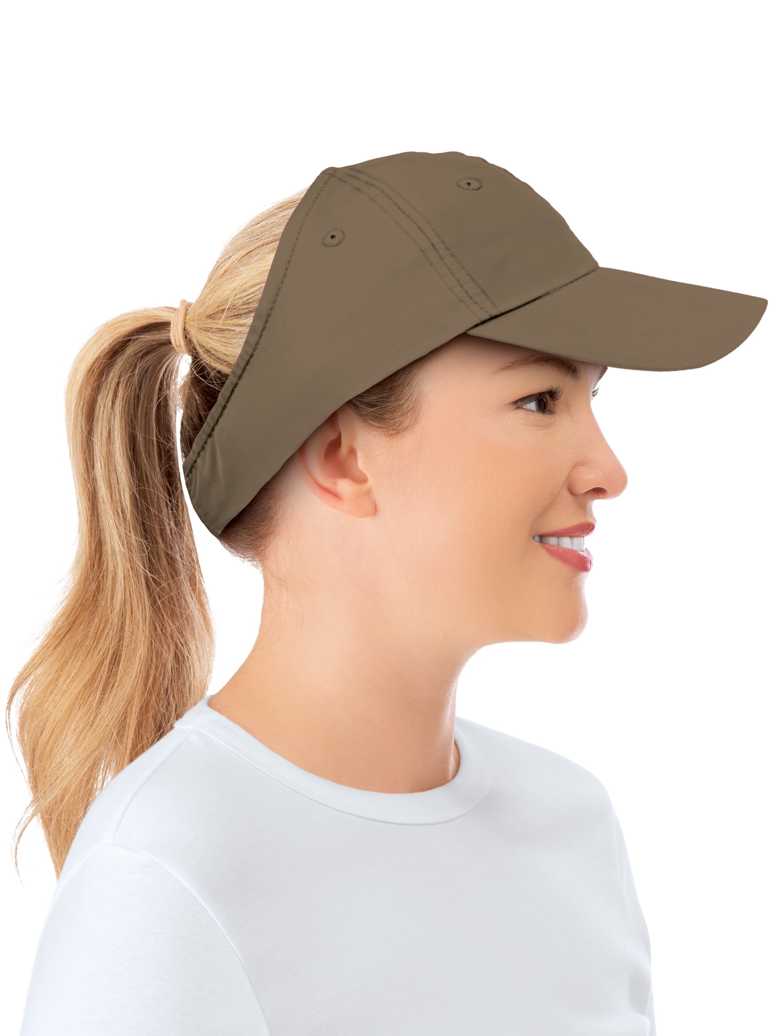 Collections Etc Versatile Open-Back Genie Visor Baseball Cap Olive NO ...
