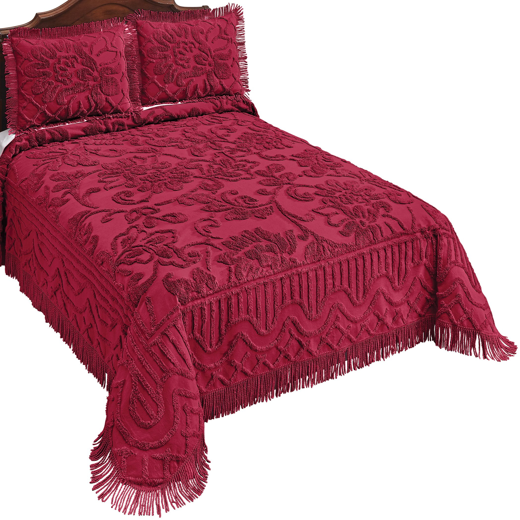 Collections Etc Vintage-Style Melanie Cotton Chenille Bedspread ...