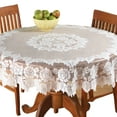 Collections Etc White Floral Lace Tablecloth 60"Dia. - Walmart.com