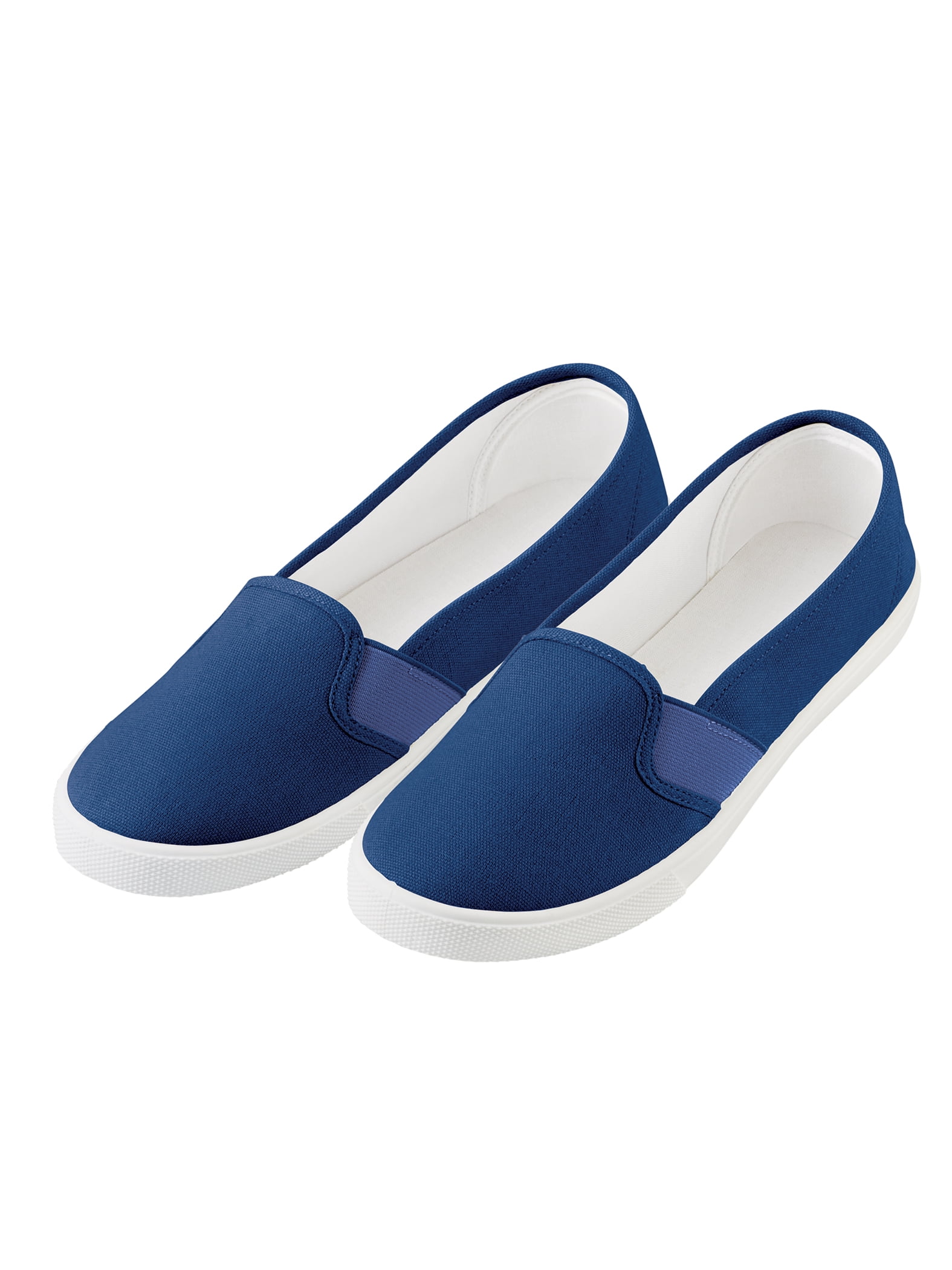 Collections Etc Women's Elasticized Stretch Gore Canvas Slip-On ...