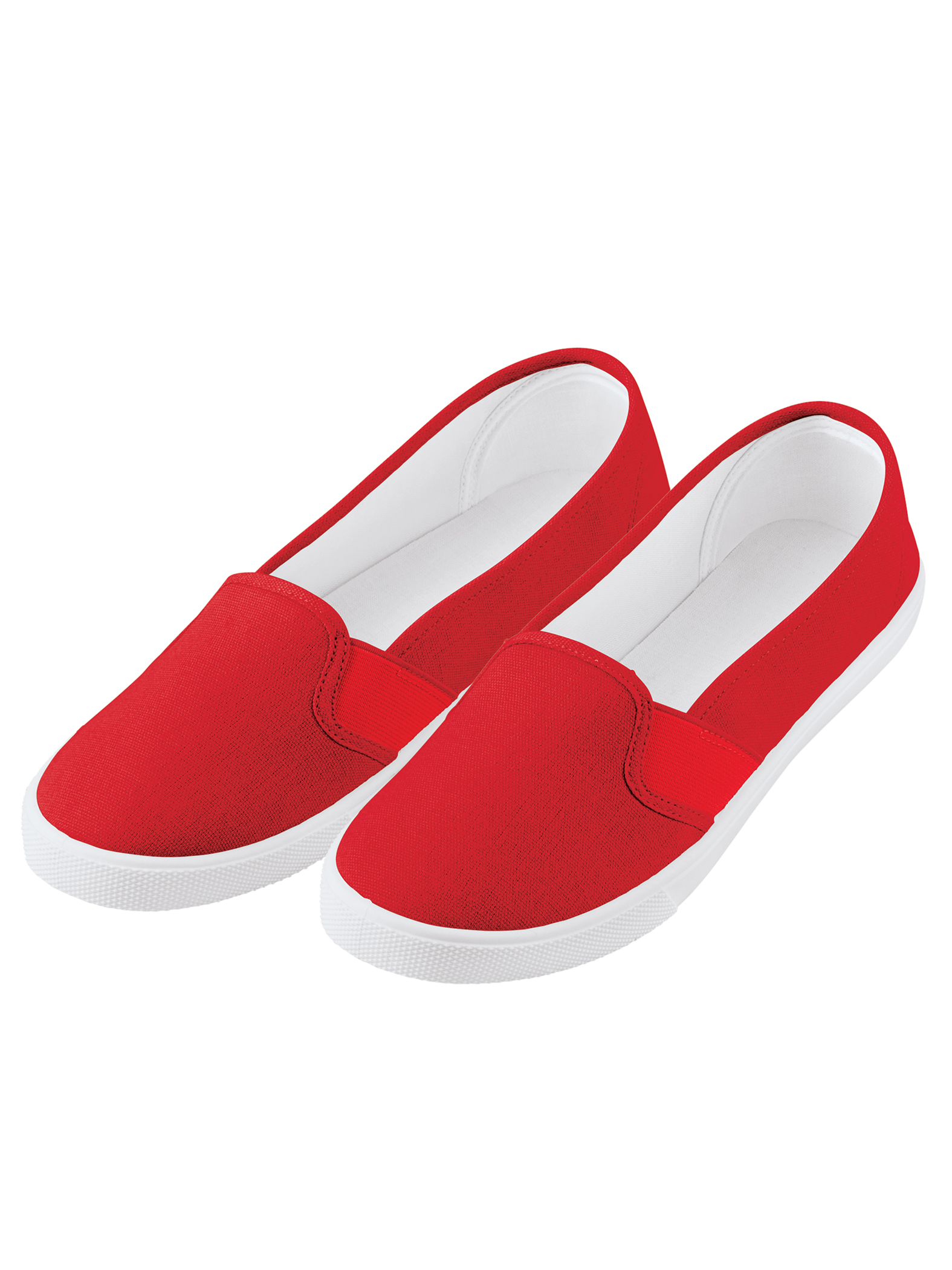 Collections Etc Women's Elasticized Stretch Gore Canvas Slip-On ...