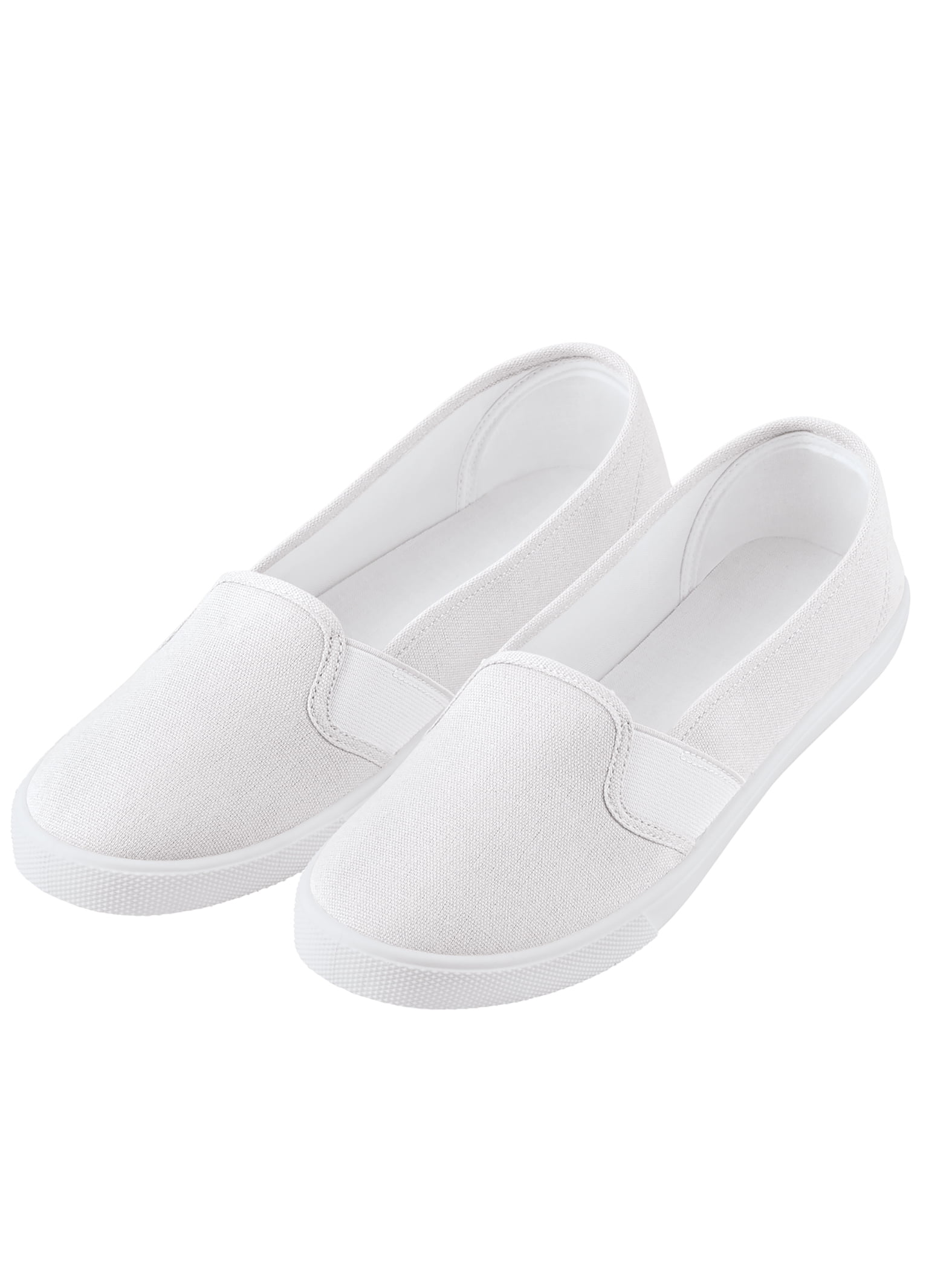 Collections Etc Women's Elasticized Stretch Gore Canvas Slip-On ...
