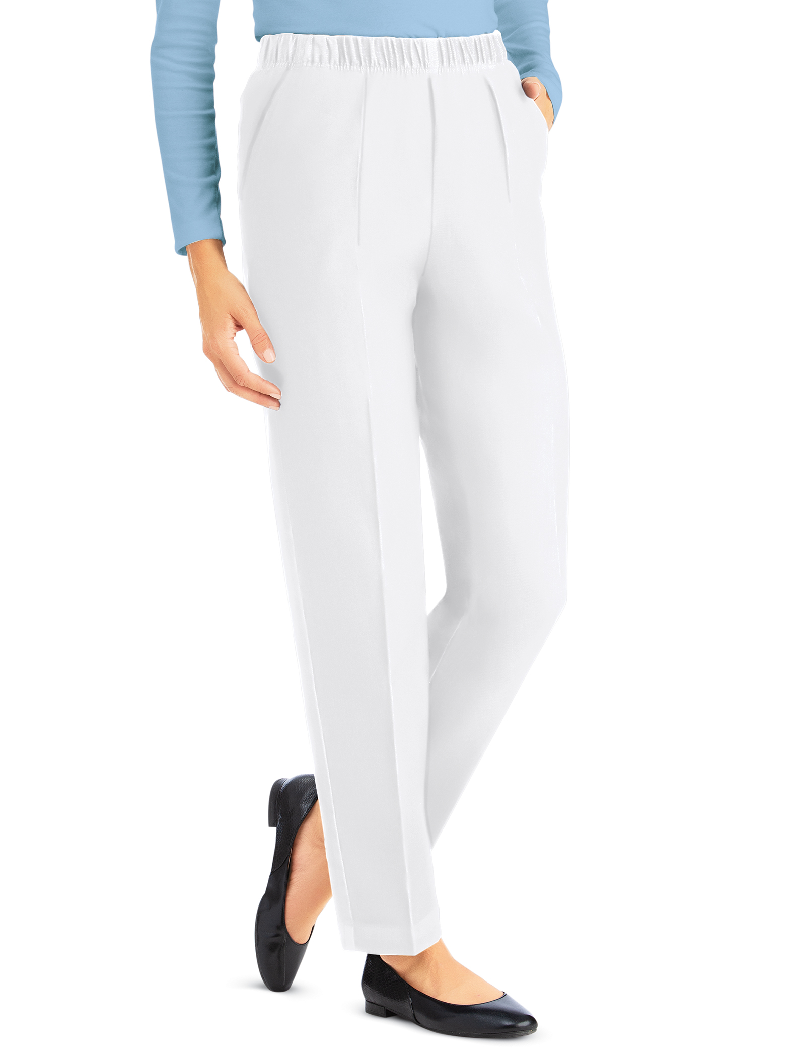 Chic Women's Comfort Collection Scooter Elastic Waist Pants - Walmart.com