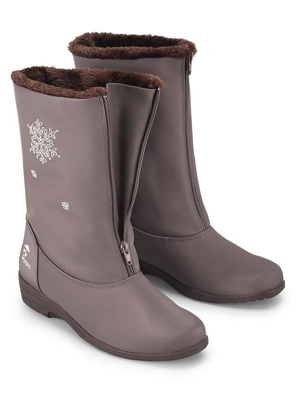 Collections Etc Women's Totes Snowflake Waterproof Boots Taupe 9 ...