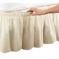 Collections Etc Ivory Twin/Full Easy Fit Elastic Wrap Around Bed Skirt ...