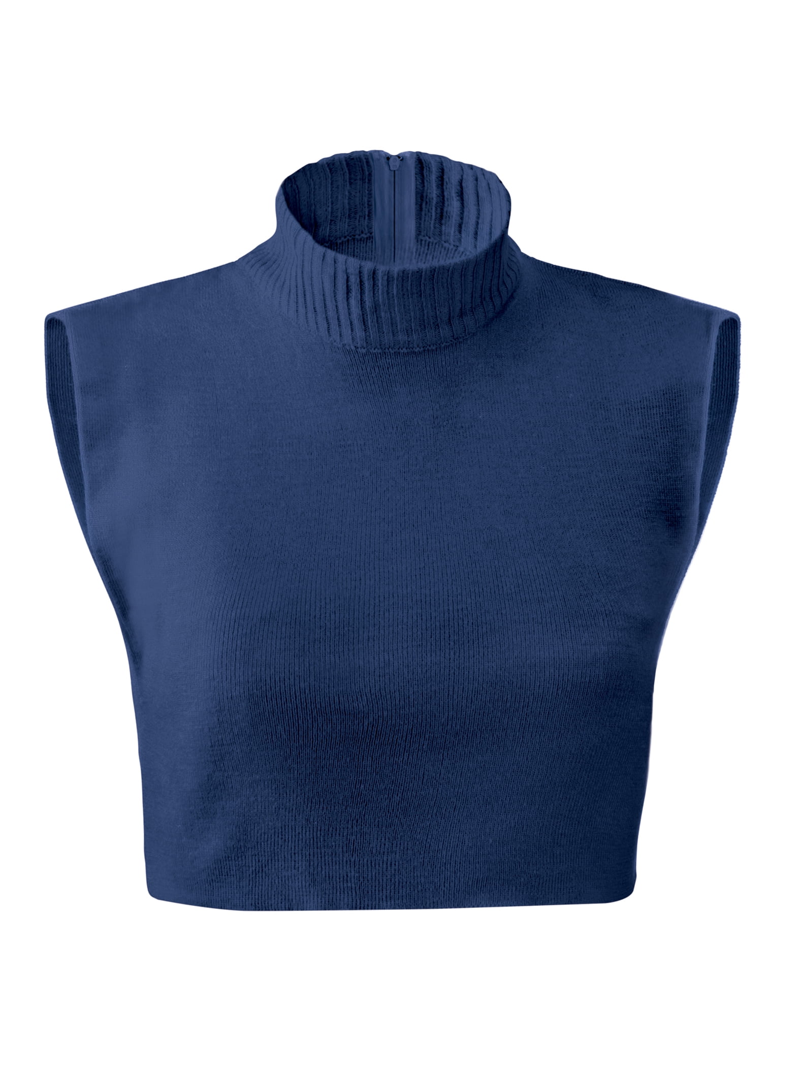 Collections Etc Zippered Dickie Layer Top Navy One Size - Walmart.com